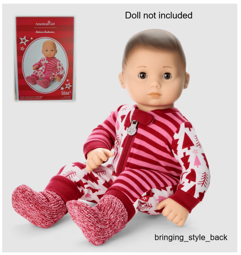 American Girl Doll Hanna Andersson Holiday Treetops Pajamas for Bitty ...
