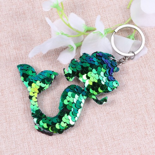Shiny Sequins Mermaid Charm Keychain Key Rings Backpack Car Keyring ...
