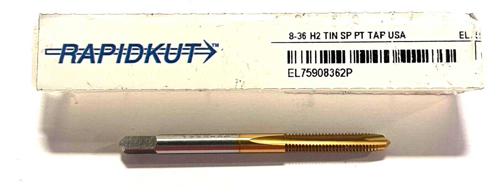 rapidkut-8-36-tap-hss-spiral-point-plug-tap-tin-coated-2-flute-h2-usa