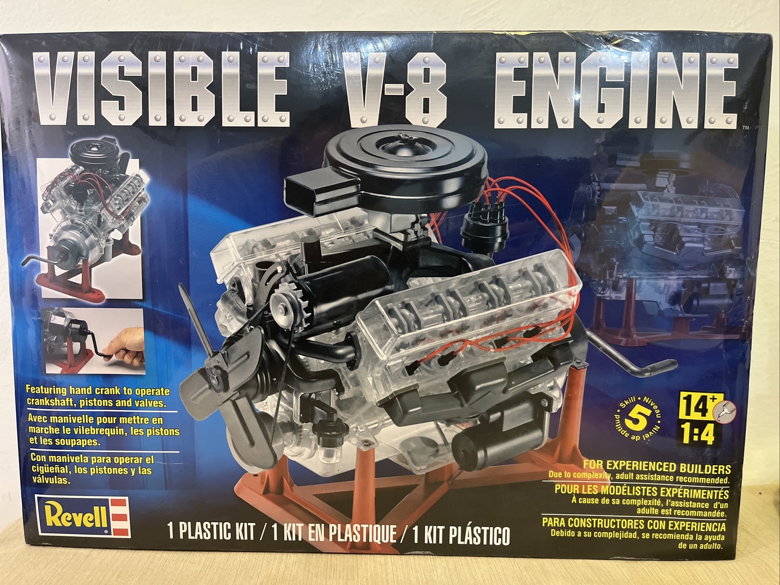 REVELL VISIBLE V8 ENGINE MODEL KIT 1:4 SCALE 85-8883 Factory Sealed ...