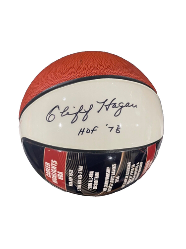 Cliff Hagan signed photo basketball / Hawks / Chaparrels / NBA-ABA ...