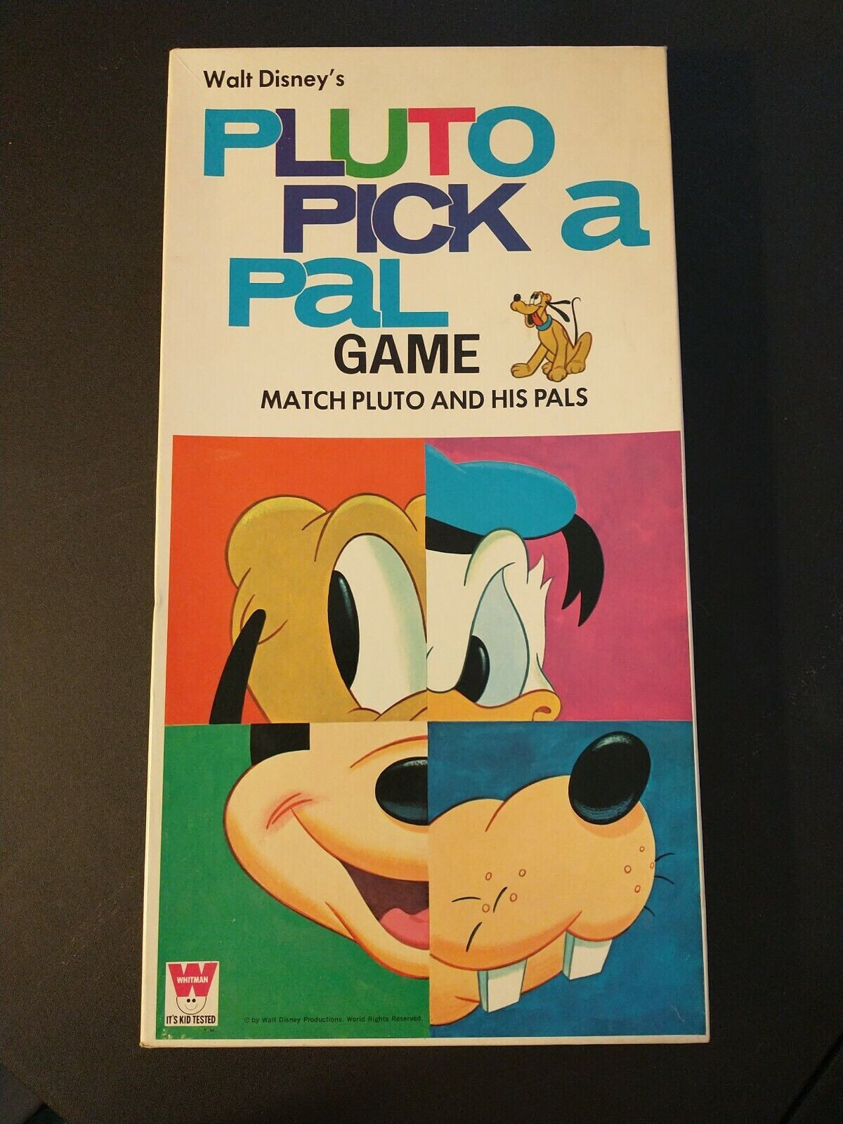 Vintage Walt Disney 'Pluto Pick-A-Pal' Board Game Vintage Card Matching ...