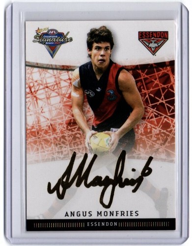 2007 Select Champions Foil Signature Series - Angus Monfries Essendon ...