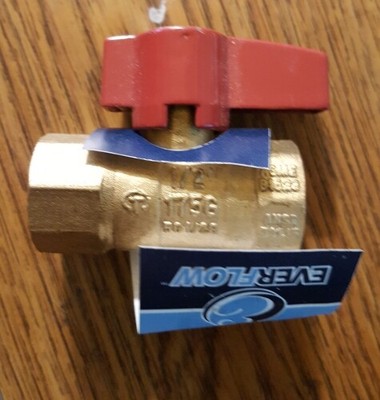Everflow 1/2" NPT Approved Gas Cock Part # 4512Y 4512 1/2 | eBay