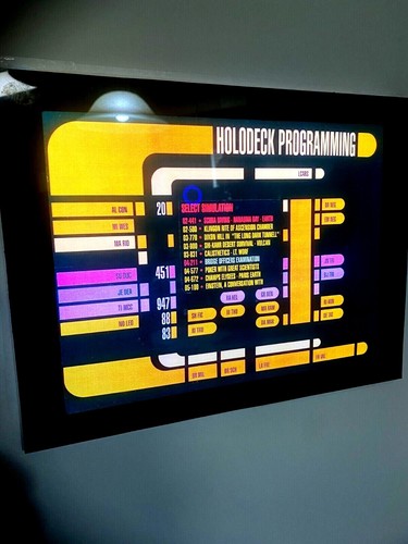StAr TrEk TnG prop HOLODECK programes lcars transparent print EXCELLENT ...