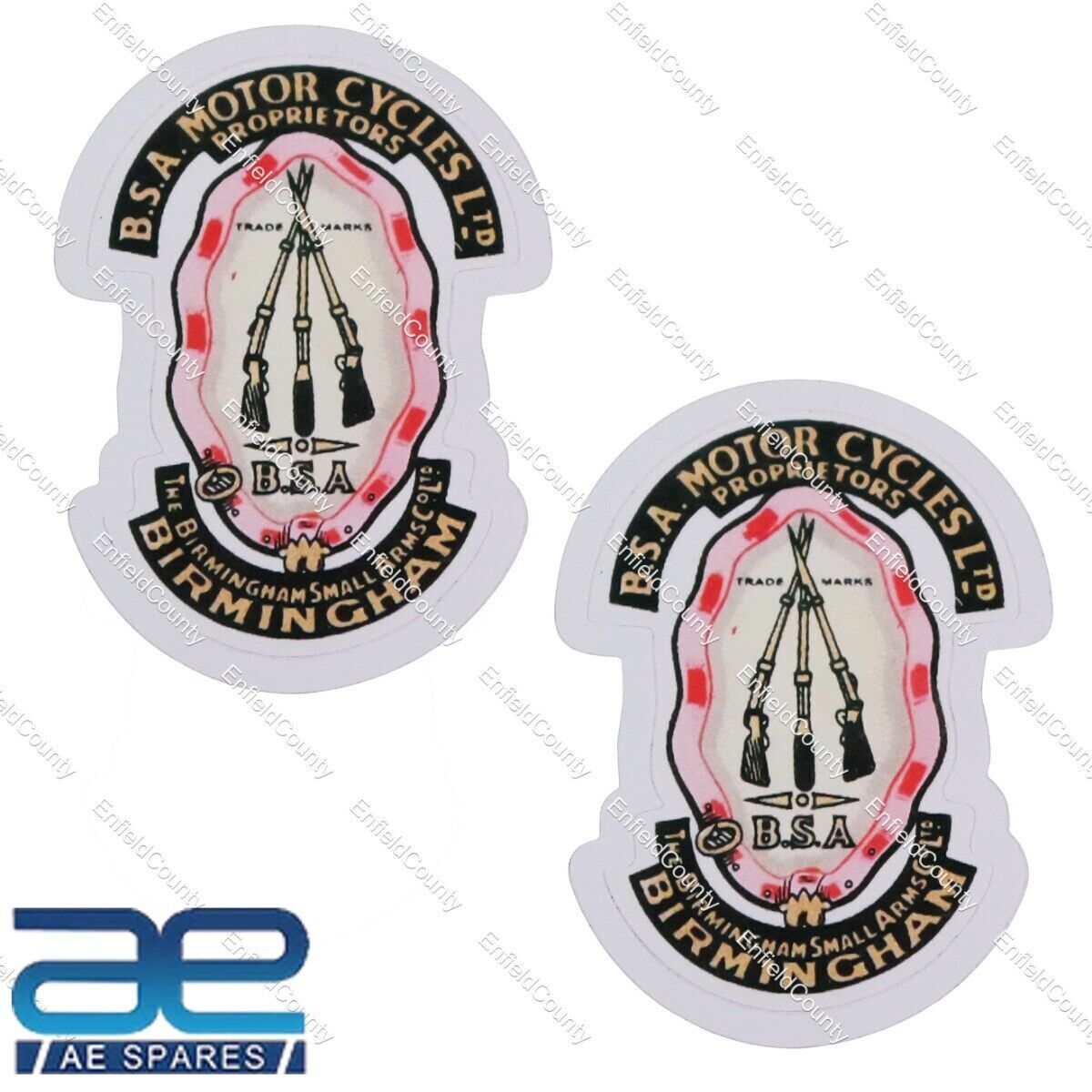 Birmingham Sticker BSA Motorcycles Ltd Trade Marks 2 Units | eBay