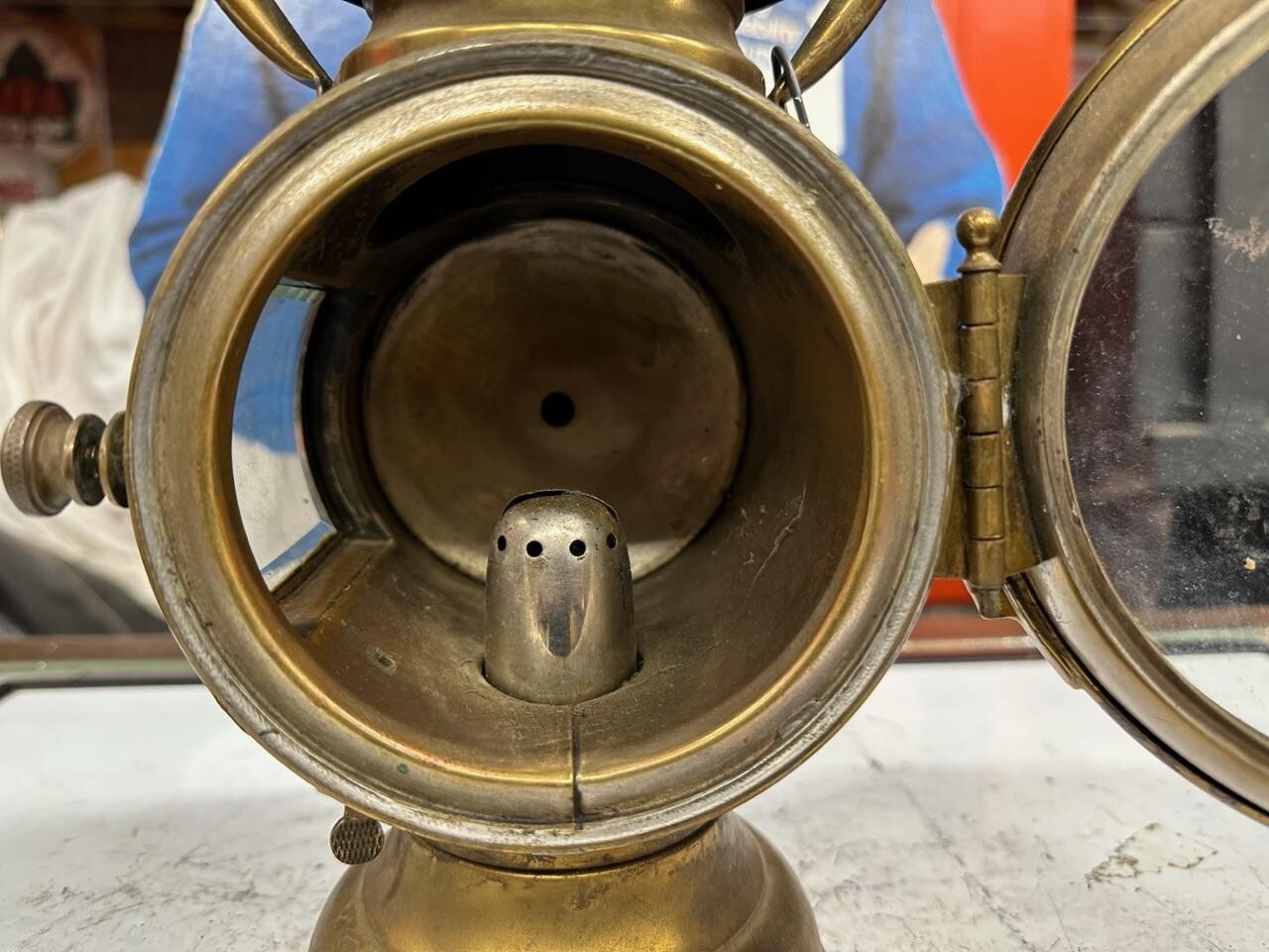 Early Vintage GRAY & DAVIS 819 Brass 3 Tier Bale Side Lamp Light ...