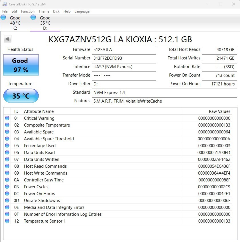 KIOXIA 512GB Solid State Drive SSD M.2 NVME PCIe4x4 2280 KXG7AZNV512G LA KIOXIA | eBay UK