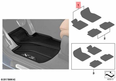 Genuine BMW X3 M G01 X3 18d TX11 Floor Mats All-Weather Front LHD ...