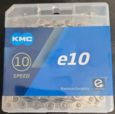 KMC e10 Silver 10-Speed 136L Electric / eBike Bike Chain fits Shimano ...
