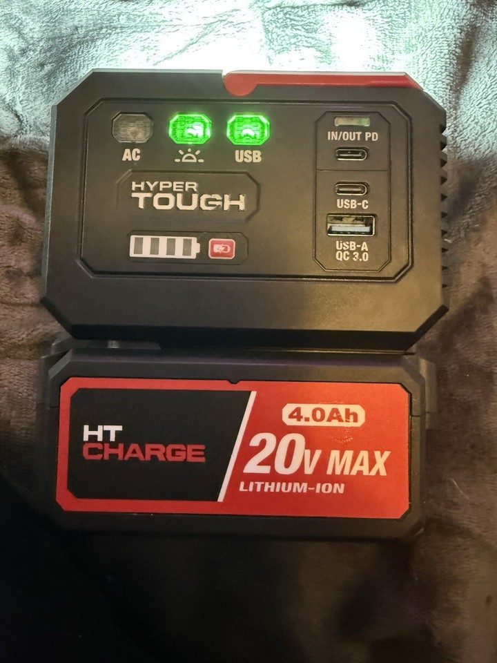HYPER TOUGH POWER INVERTER AND 4.0 AH BATTERY | eBay