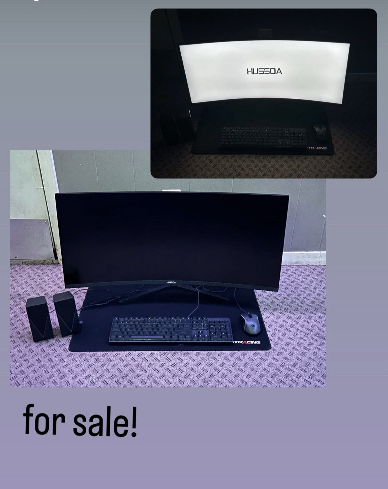 32 Inch Curved Monitor Rgb 250hz , Rgb Keyboard, Mouse And Speakers ...
