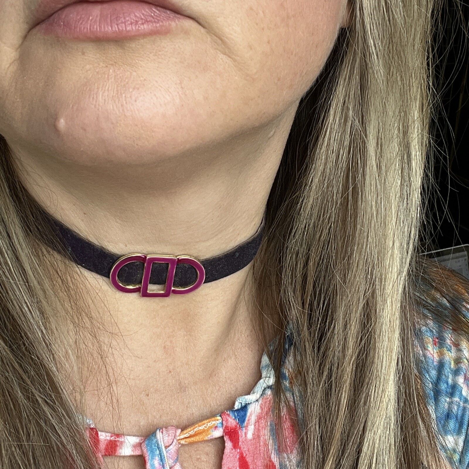60s 70s Vintage Hippy Rock Leather Suede Choker Daisy Stevie boho ...