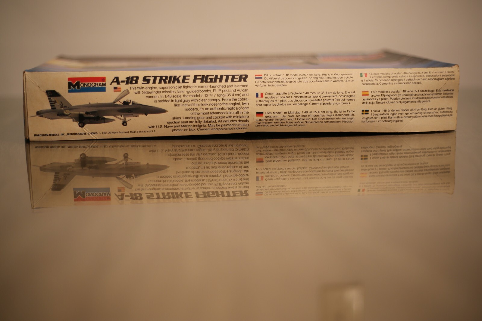 1983 Monogram A-18 Strike Fighter 5807 1:48 JS-5 Unbuilt Model Airplane ...
