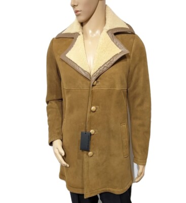 BNWT Diesel Black Gold Runway Mens Slim Fit Shearling Jacket Leather ...