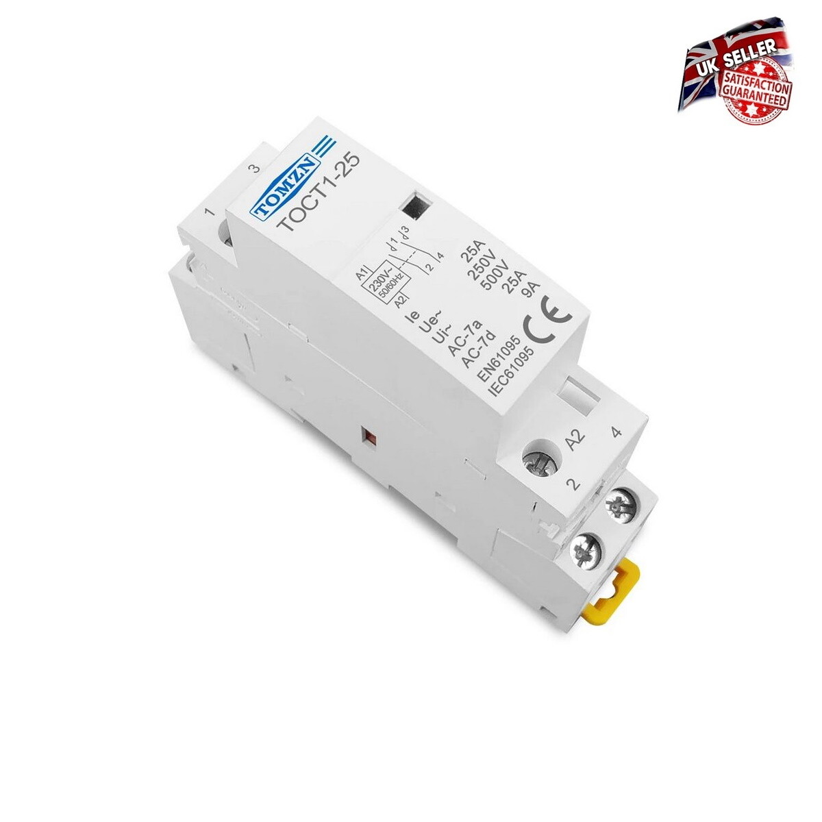 2 Pole 25 Amp Contactor Relay 1No 1NC & 2NO Din Rail Mounted Module UK ...