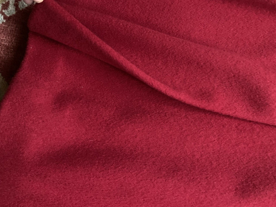 VTG Bert Newman Petite Bright Red 100% Pure Wool Pea Coat Long Parka ...