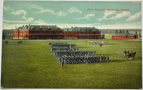 US Army Soldiers Parade Ground Formation Fort Wright Spokane Washington ...