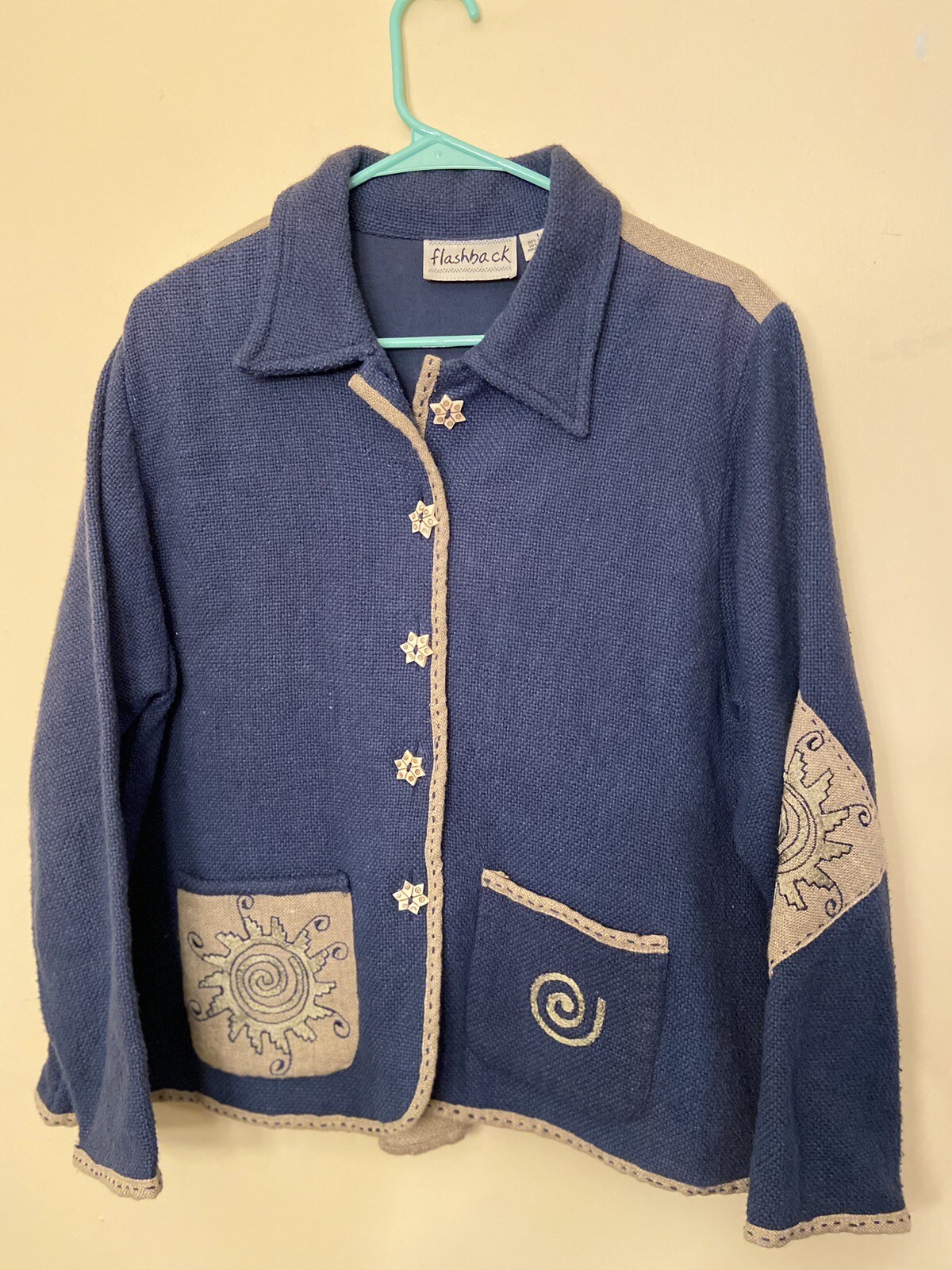 Flashback Cotton/Linen Art To Wear BOHO Blazer/Jacke… - Gem