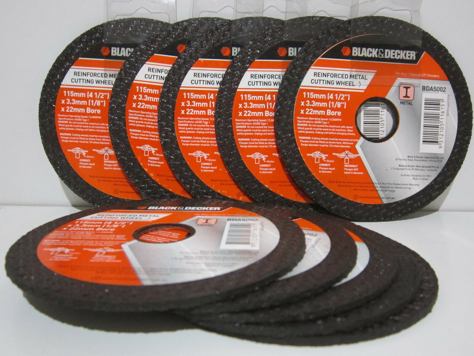 BLACK & DECKER 115mm METAL CUTTING DISC. 3.3mm X 22mm BORE. | eBay
