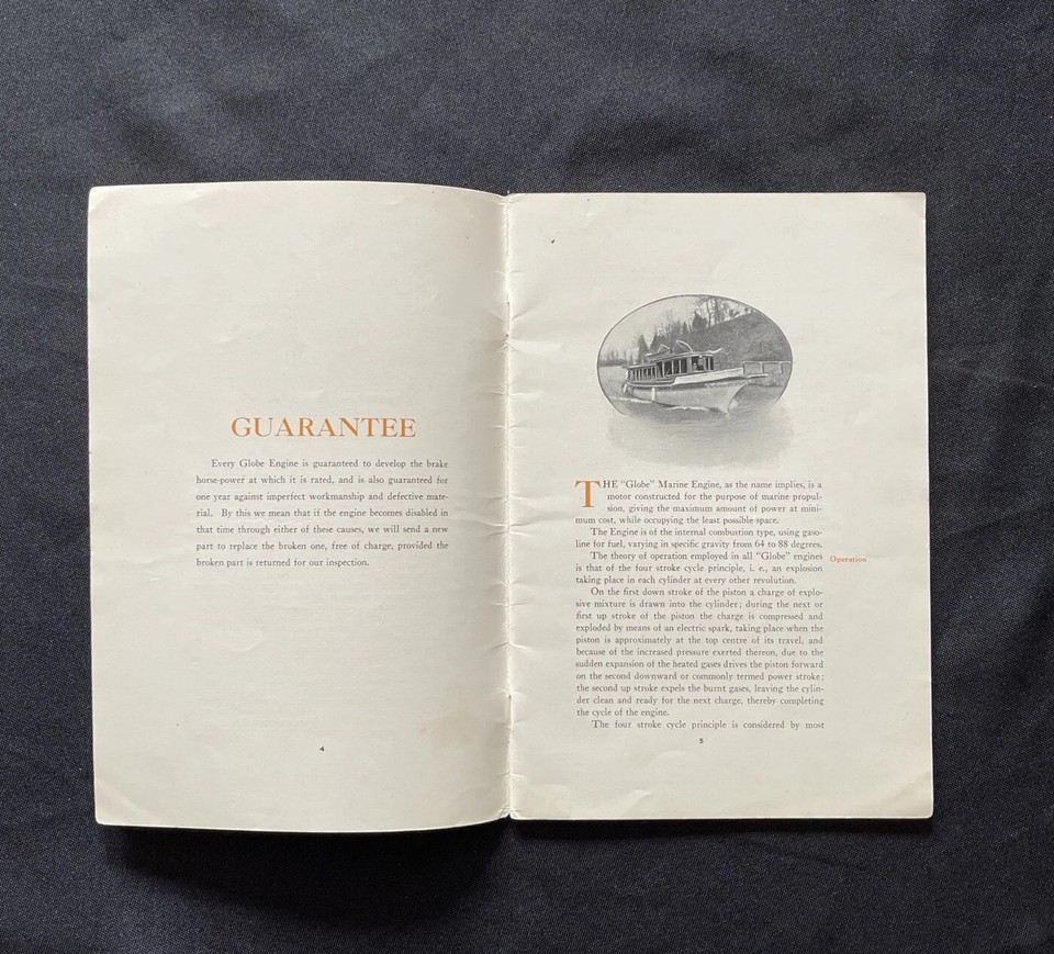 Globe Marine Engines Trade Catalog Pennsylvania Iron Works Eddystone PA ...