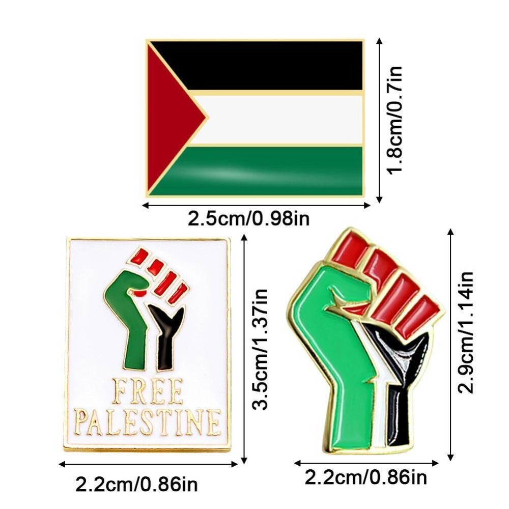 Palestine National Flag Pin Badge Palestinian Brooch Clothes Bag Hat ...