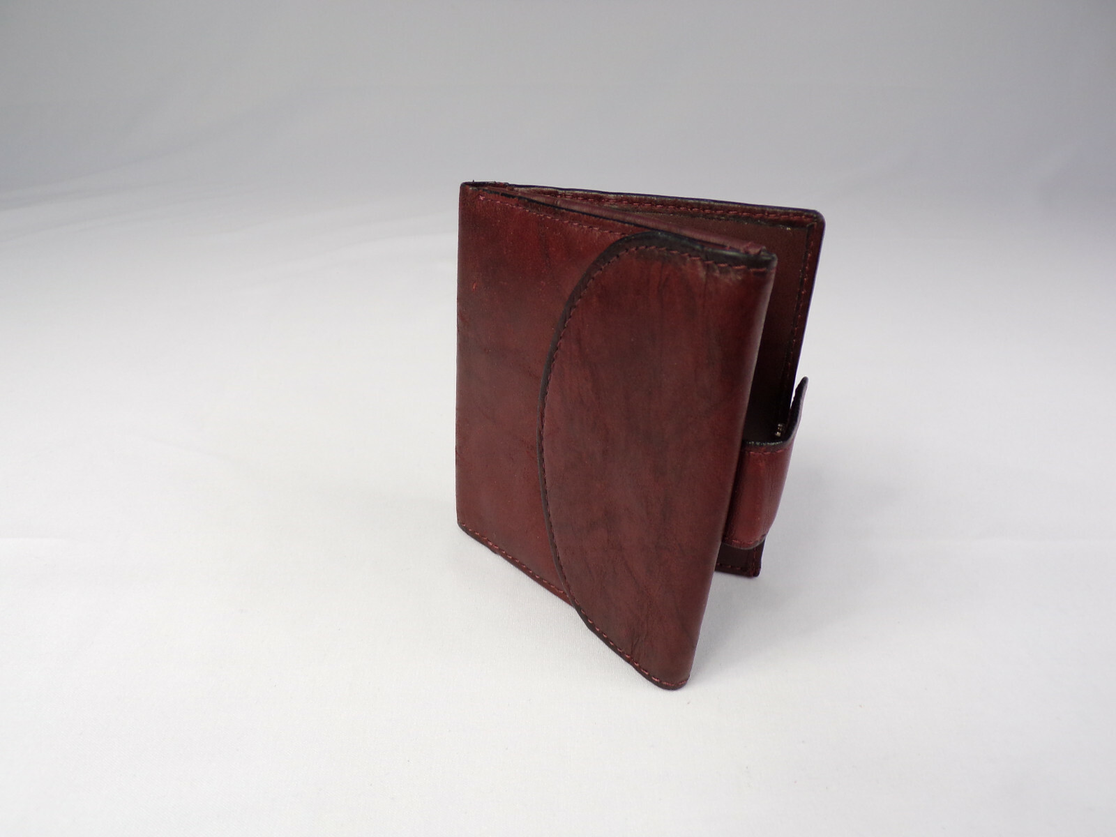 Vintage Guang Tong Genuine Leather Wallet Brown Snap Closure C/C Slots ...