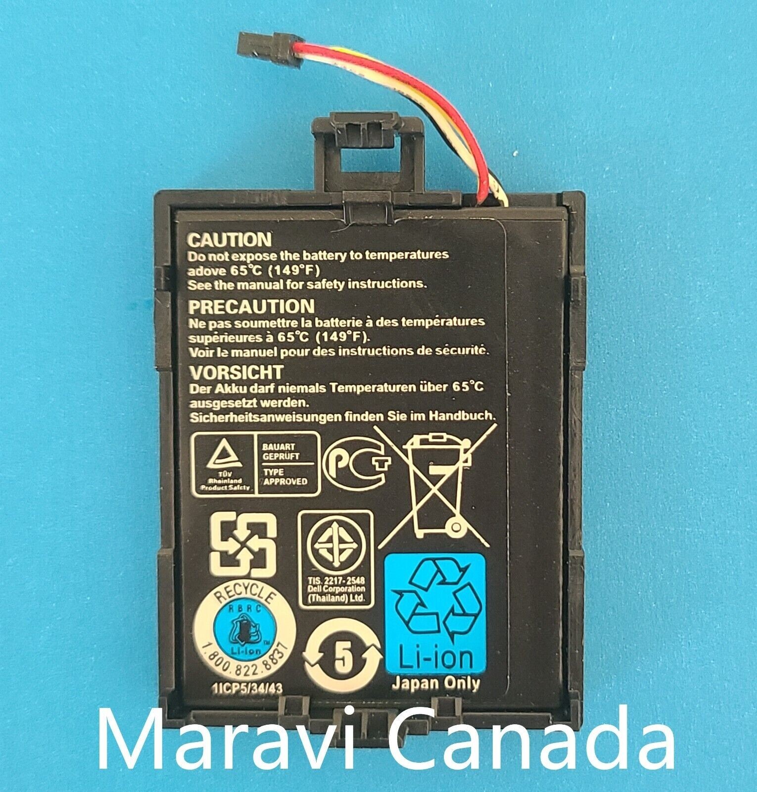 Dell PERC Raid Battery 70K80 7VJMH 37CT1 H132V for H710 H710P H730 H810 ...