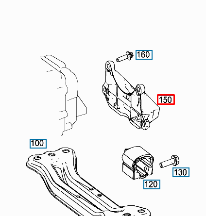 Mercedes-Benz E W213 Gearbox Mount Bracket A2052420440 2.0 Diesel 143kw ...