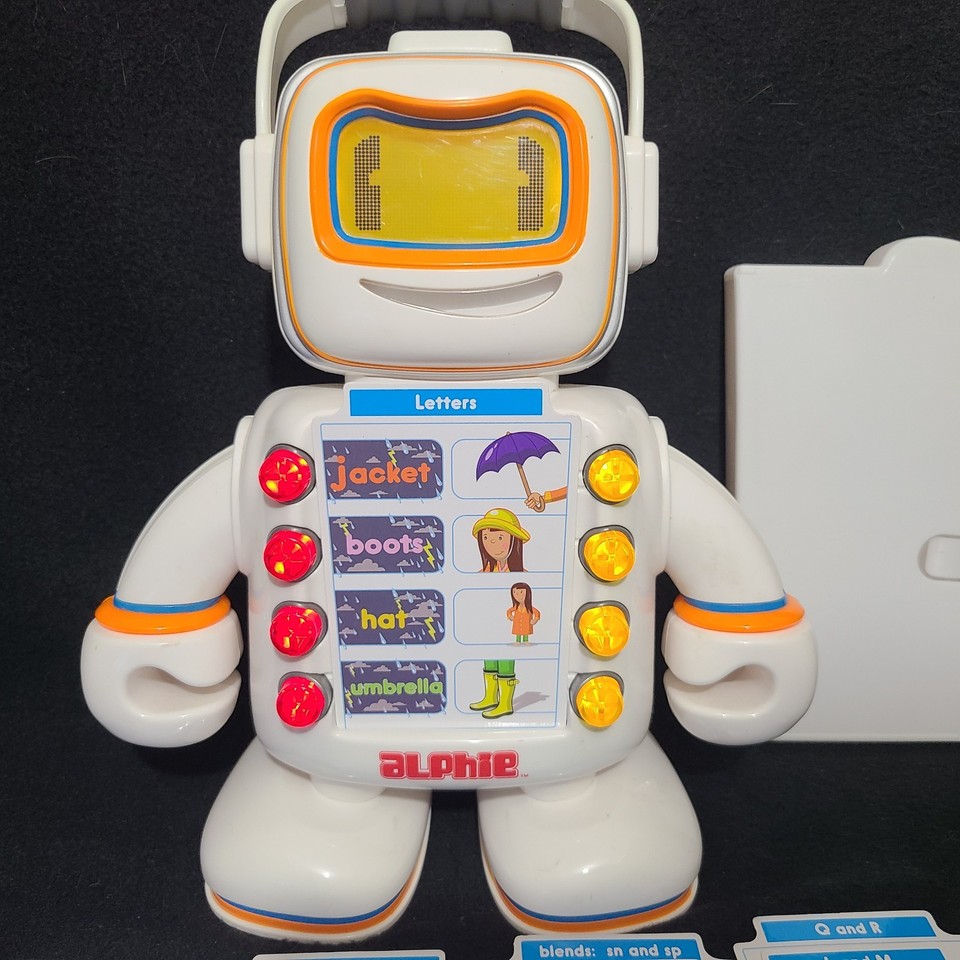Playskool ALPHIE Robot Learning Interactive Electronic Toy 22 Cards ...