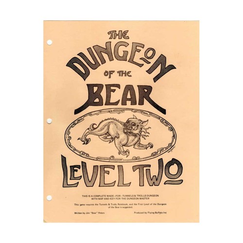 Flying Buffalo Tunnels & Trolls Dungeon of the Bear #2 EX | eBay