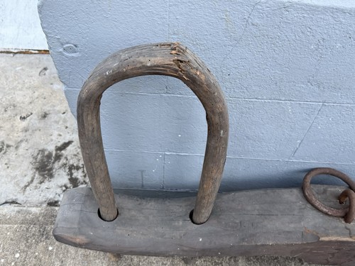 Antique Wormy Chestnut Double Ox or Cattle Yoke Farm Equipment | eBay