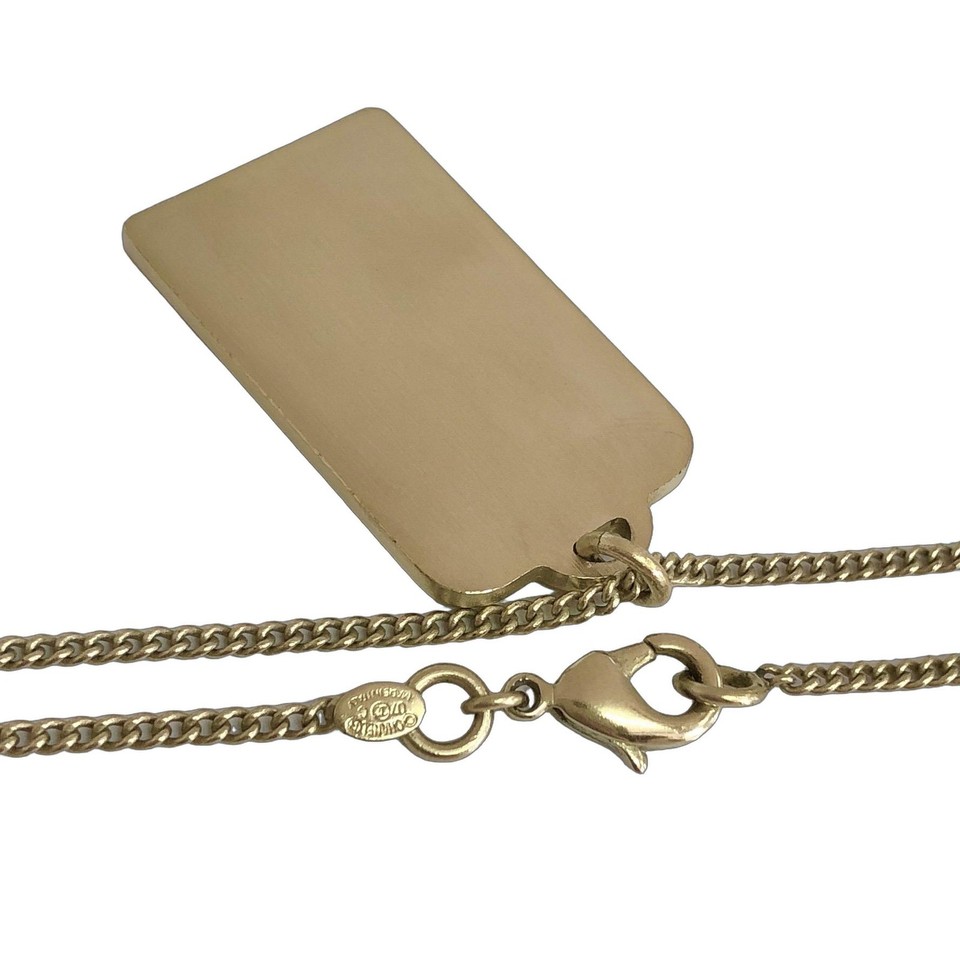 Chanel Necklace CoCo Mark Cambon Plate Gold Alphabet Logo #R40 | eBay