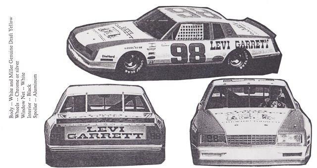 #98 Joe Ruttman Levi Garrett Chevy 1/43rd Scale Slot Car Waterslide ...