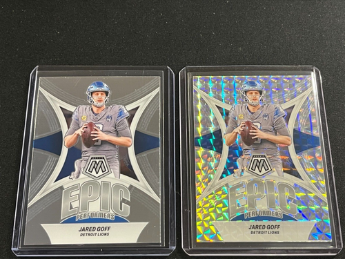 JARED GOFF 2024 Panini Mosaic Epic Performers SILVER MOSAIC PRIZM #EP ...