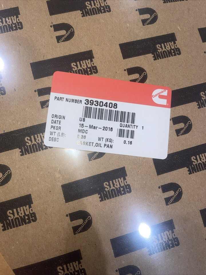 CUMMINS 3930408 OIL PAN GASKET. | eBay