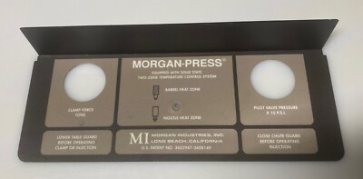 Morgan Ind. Injection Molding Press Upper Panel | eBay