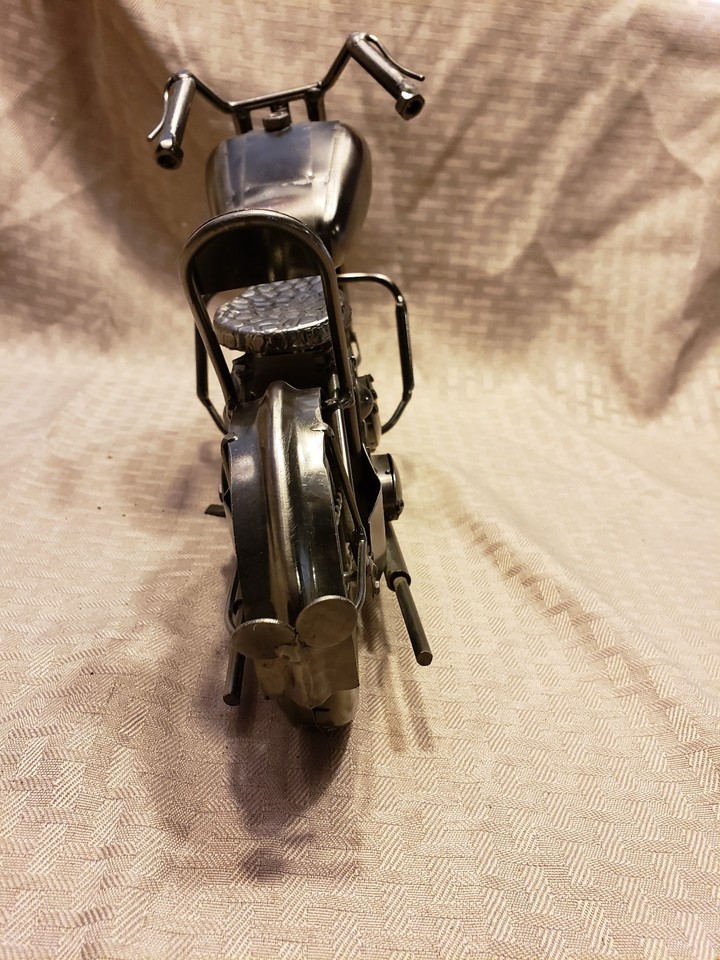 Motorcycle Art - Repurposed Metal Motorcycle Art - Steampunk Motorcycle ...