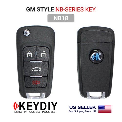 KEYDIY KD Universal Car Flip Remote Wireless Key 4 Buttons For GM Type ...