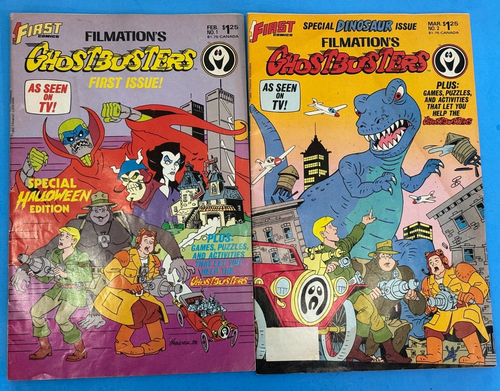 First Comics 1986 Filmation's GHOSTBUSTERS Comic Book #1 & 2 | eBay
