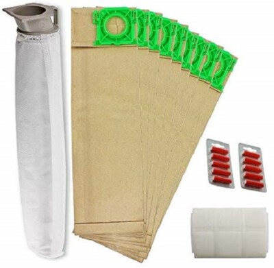Service Kit 10 Bags Filters Bag Filter for SEBO 370 470 X4 Extra Fresh ...