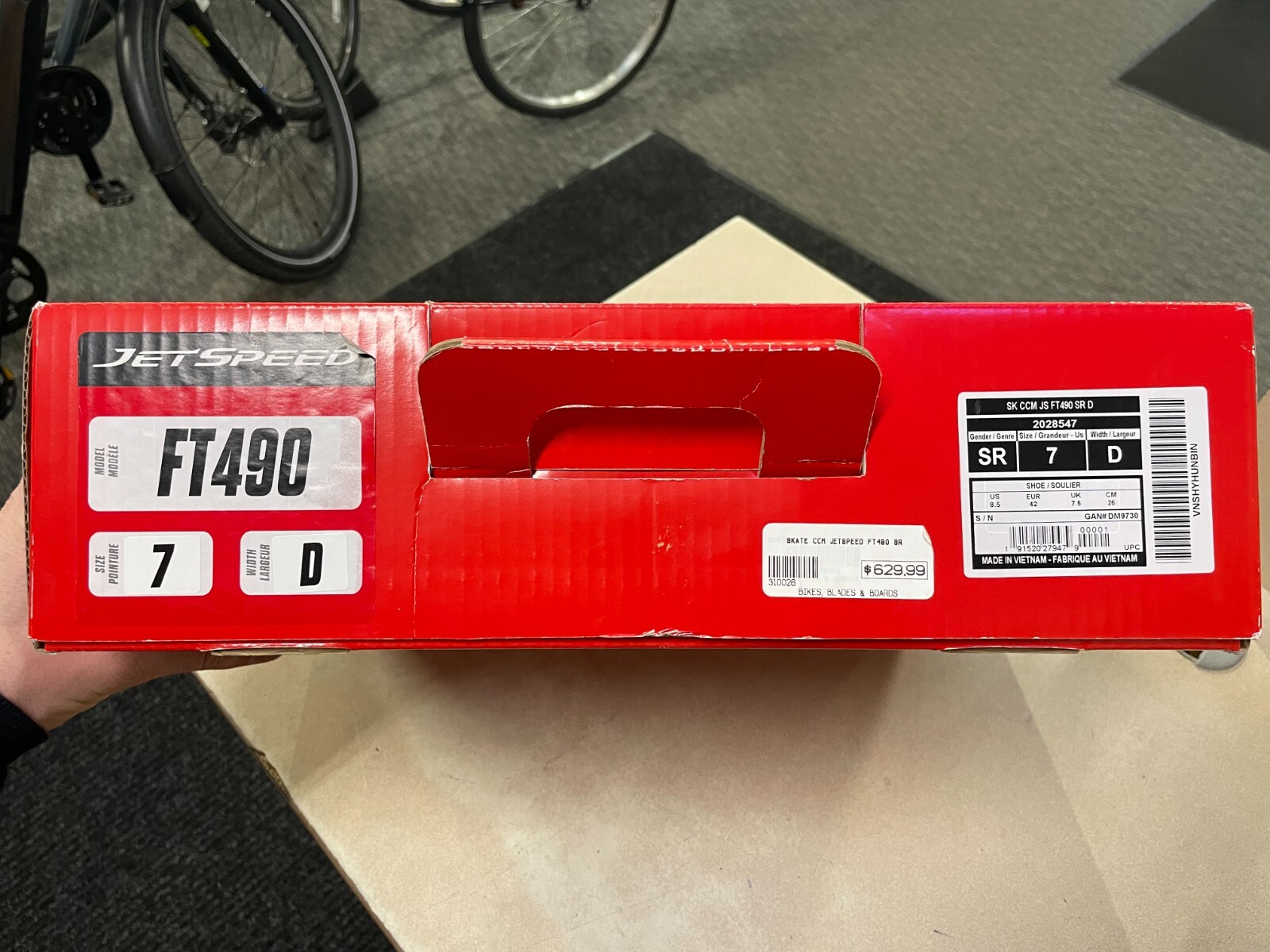 HOCKEY SKATES CCM JETSPEED FT490 SENIOR SIZE 8 (D) REGULAR WIDTH for ...