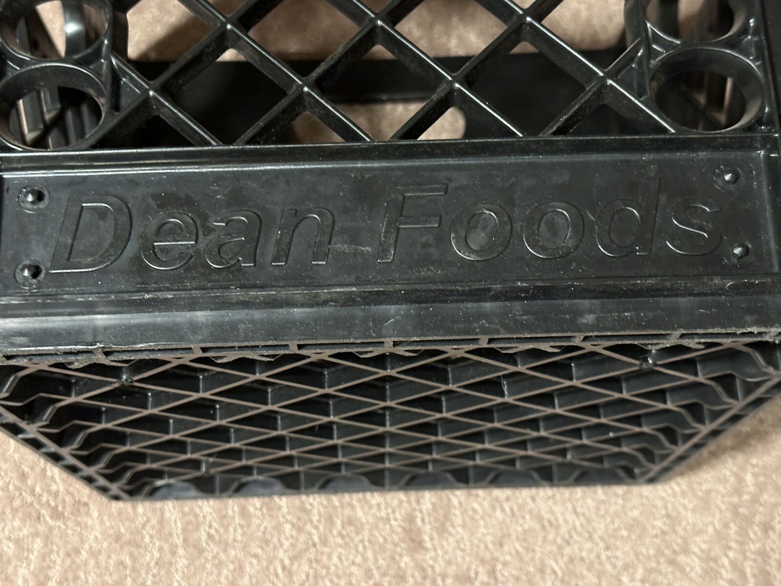 Deans Foods Black Stackable Plastic Milk Crate 13x13x11” | eBay