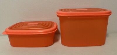 Two Tupperware Orange Stuffables #1 & #2 17927 & 1791-2 | eBay