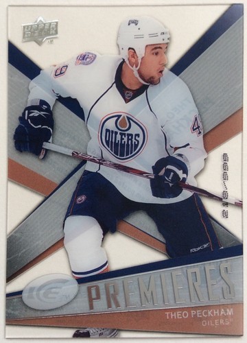 2008-09 THEO PECKHAM UD ICE PREMIERES ROOKIE #137 OILERS #218/999 | eBay