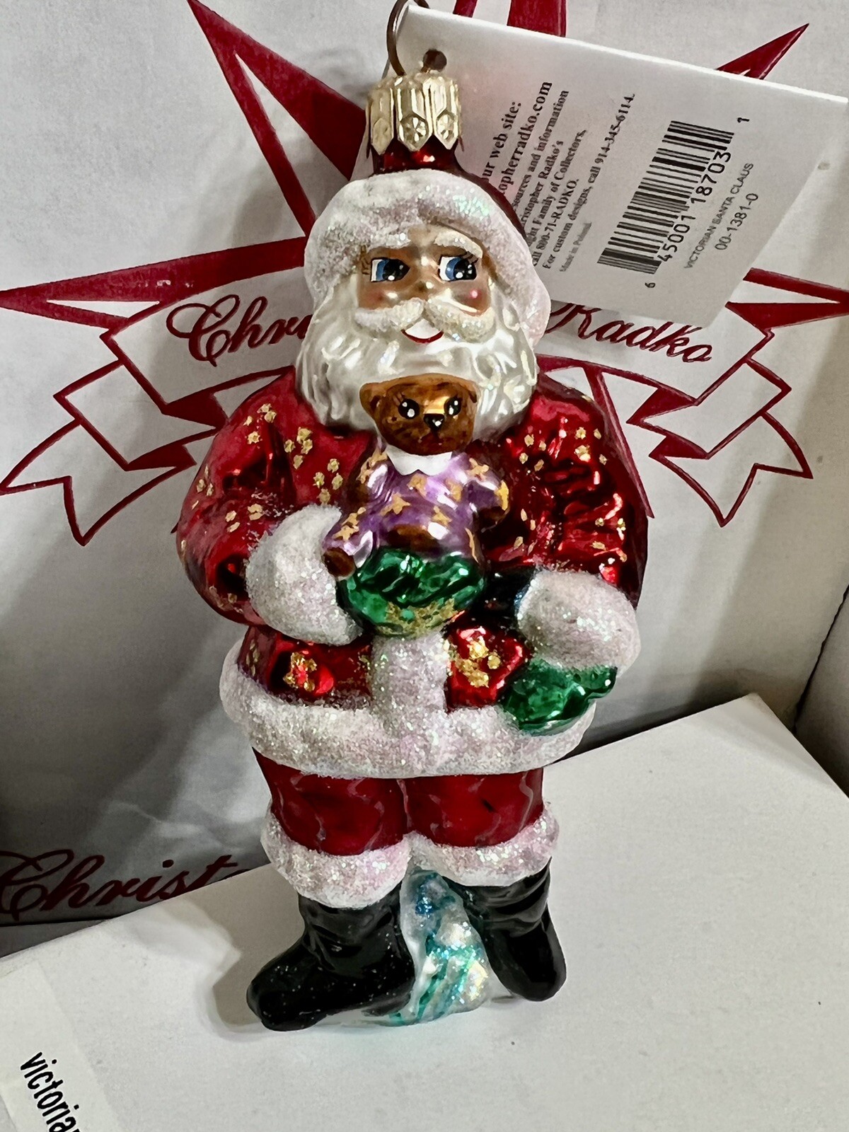 Christopher Radko VICTORIAN SANTA CLAUS Ornament 00-1381-0 NWTIB 5” | eBay