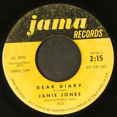 JANIE JONES: dear diary JAMA 7" Single 45 RPM | eBay