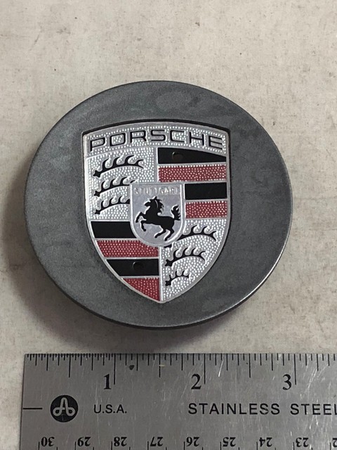 Set of 4 Original Factory OEM Genuine Porsche Color Logo Crest Wheel ...
