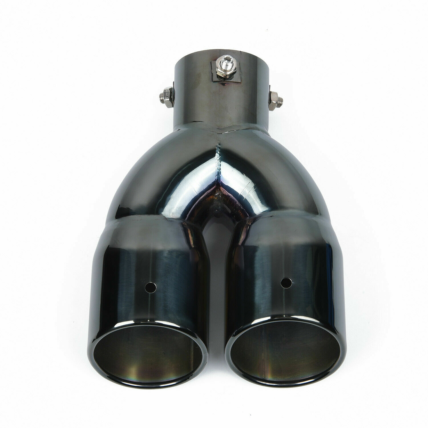 2.5In Universal Dual Rear Car Muffler Exhaust Double-Barrel Tip Tail ...
