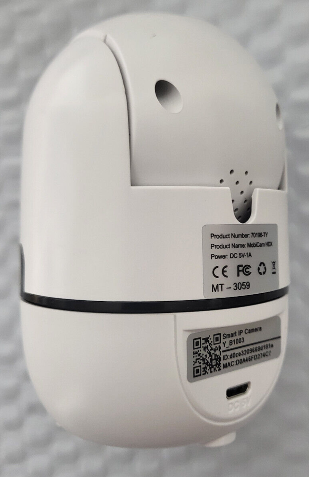 MOBI Cam HDX Smart HD Pan & Tilt Wi-Fi Baby Monitoring Camera with 2 ...